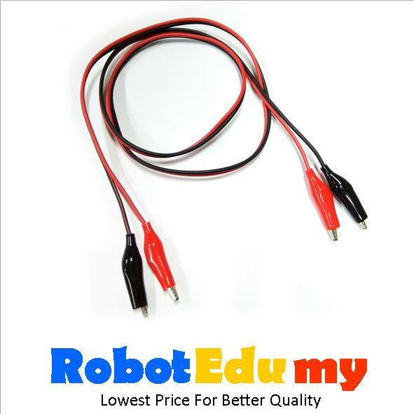 Electronic Component - Crocodile clip with wire (1 meter)