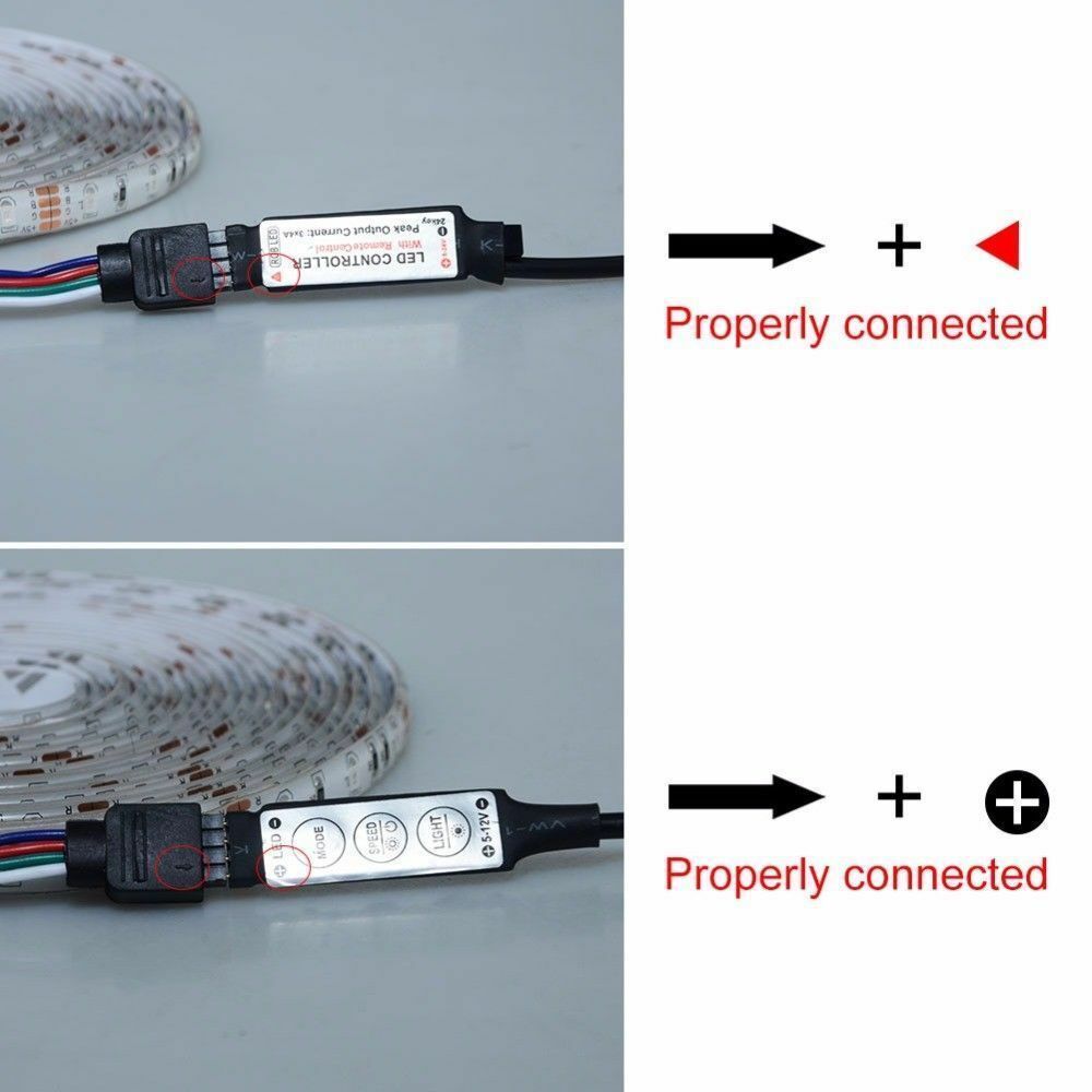 USB 5V RGB 5050 IP65 Waterproof Multi Color RGB LED Strip With 24 ...