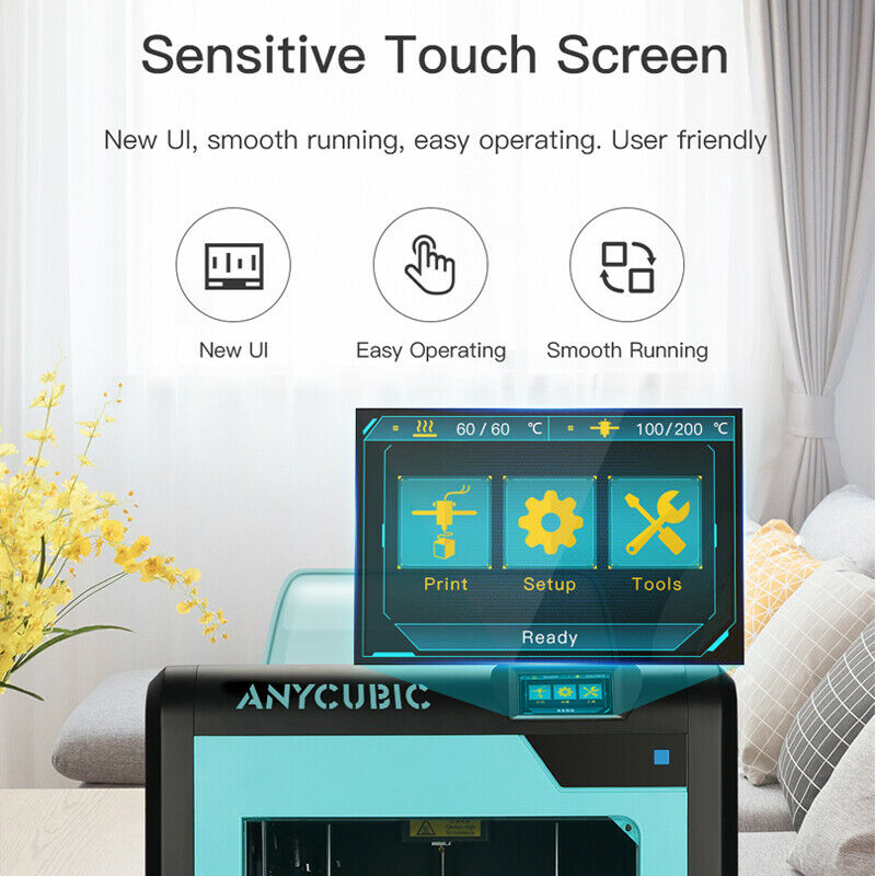 ANYCUBIC 4MAX Pro FDM Ultrabase Touch Screen Enclosed Large Desktop 3D ...
