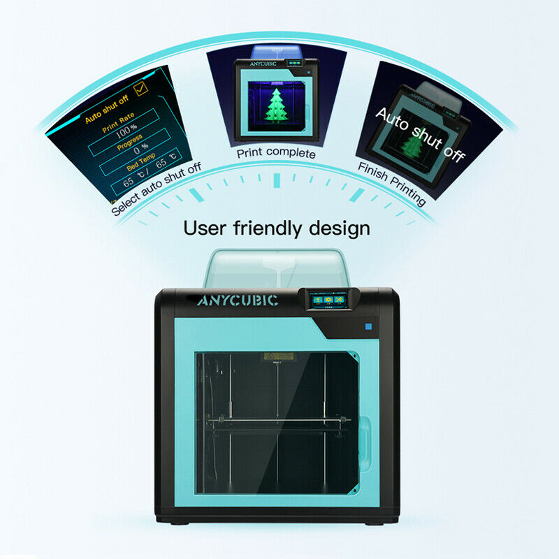 ANYCUBIC 4MAX Pro FDM Ultrabase Touch Screen Enclosed Large Desktop 3D ...